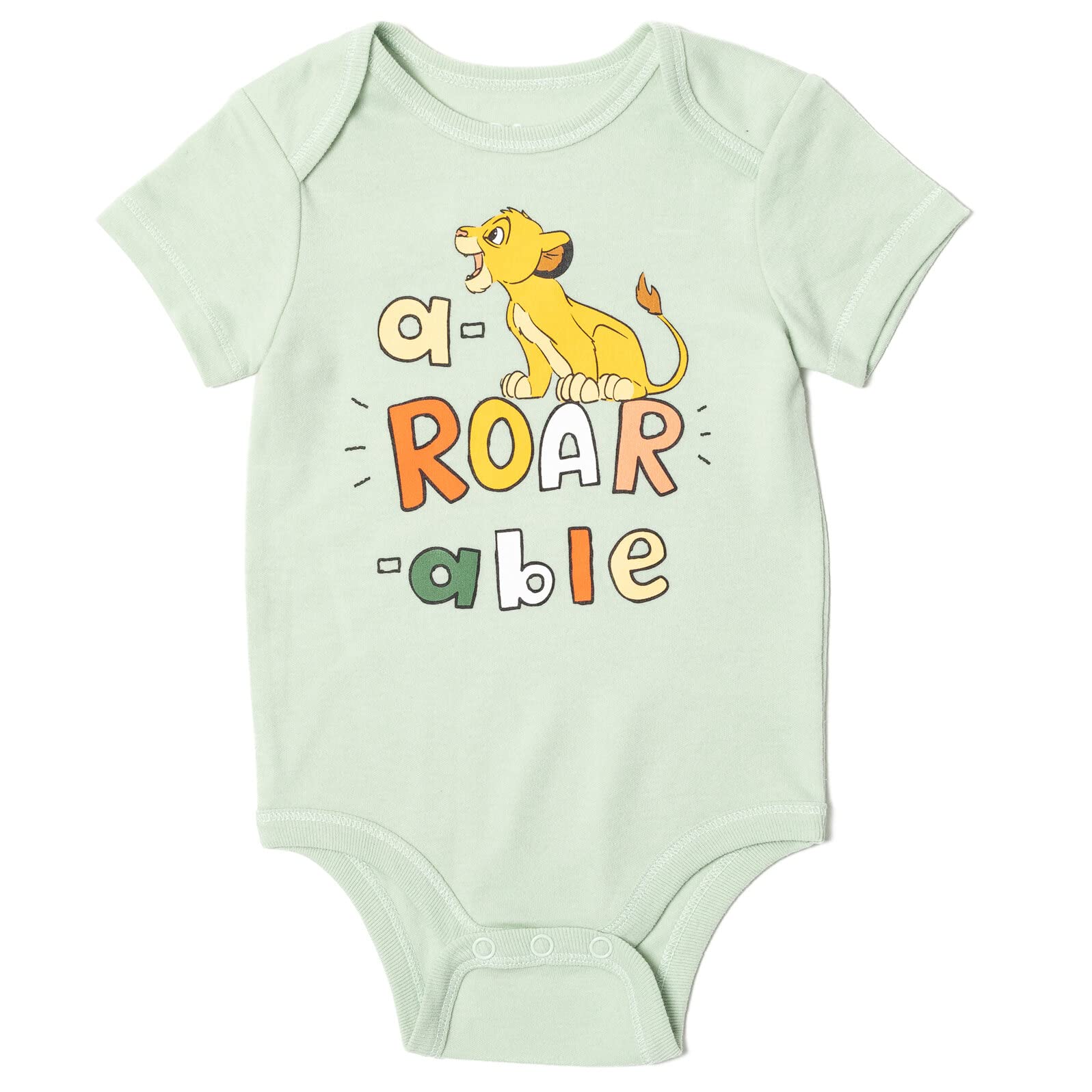Disney Lion King Pumbaa Timon Simba Infant Baby Boys Bodysuit Pants and Hat 3 Piece Outfit Set Gray/Green 12 Months
