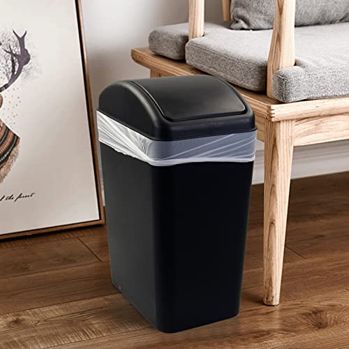 Doryh 16 L Trash Can with Swing Lid, Plastic Kitchen Garbage Can, 2 Packs