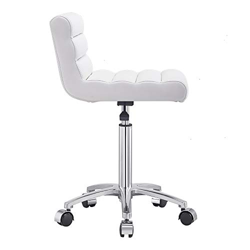 Beauty Salon All Purpose Rolling Stool Manicure Technician Stool Doctor Office Tattoo Stool With Height Adjustment - Jockey
