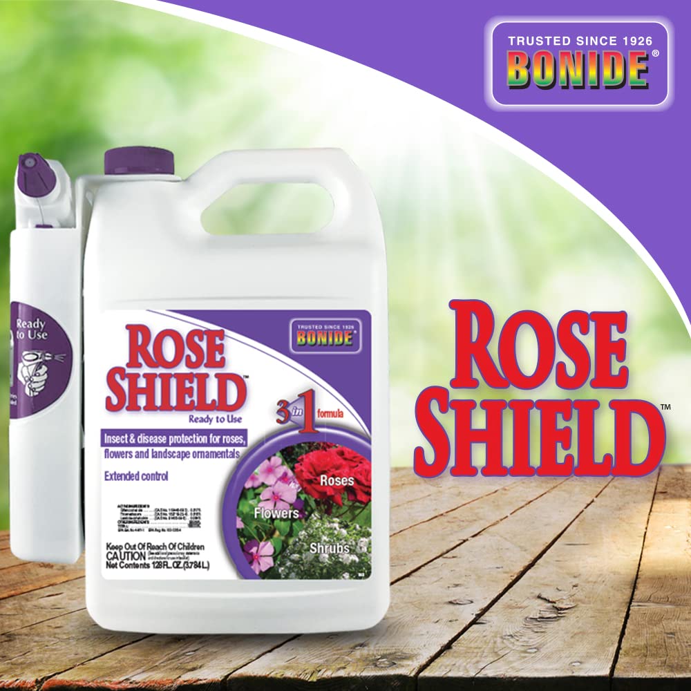 Bonide Rose Shield Spray, 64 oz Ready-to-Use, Insect and Disease Protection for Roses, Flowers and Ornamentals