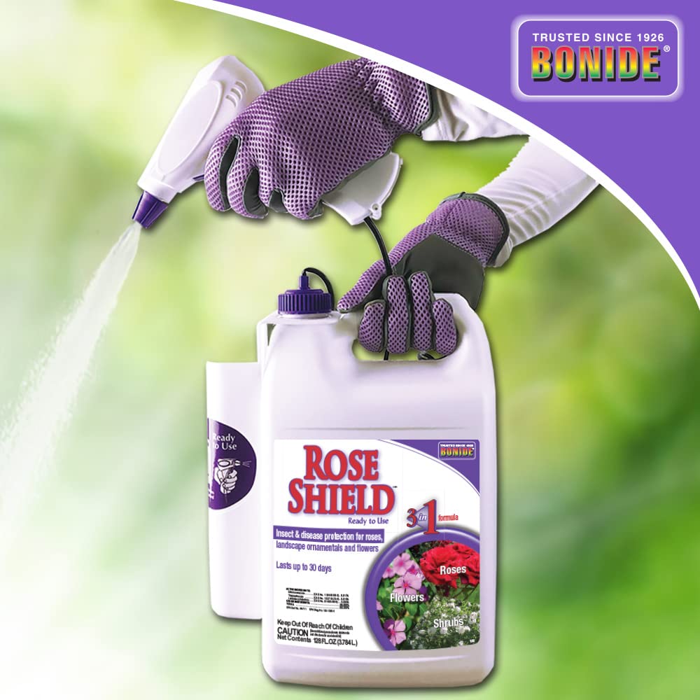 Bonide Rose Shield Spray, 64 oz Ready-to-Use, Insect and Disease Protection for Roses, Flowers and Ornamentals