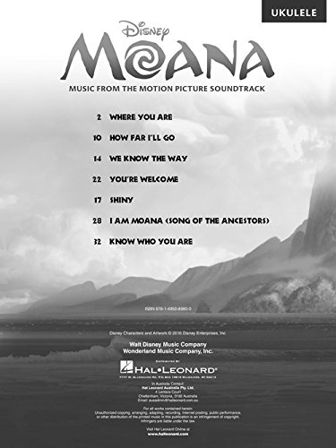 Moana Songbook for Ukulele