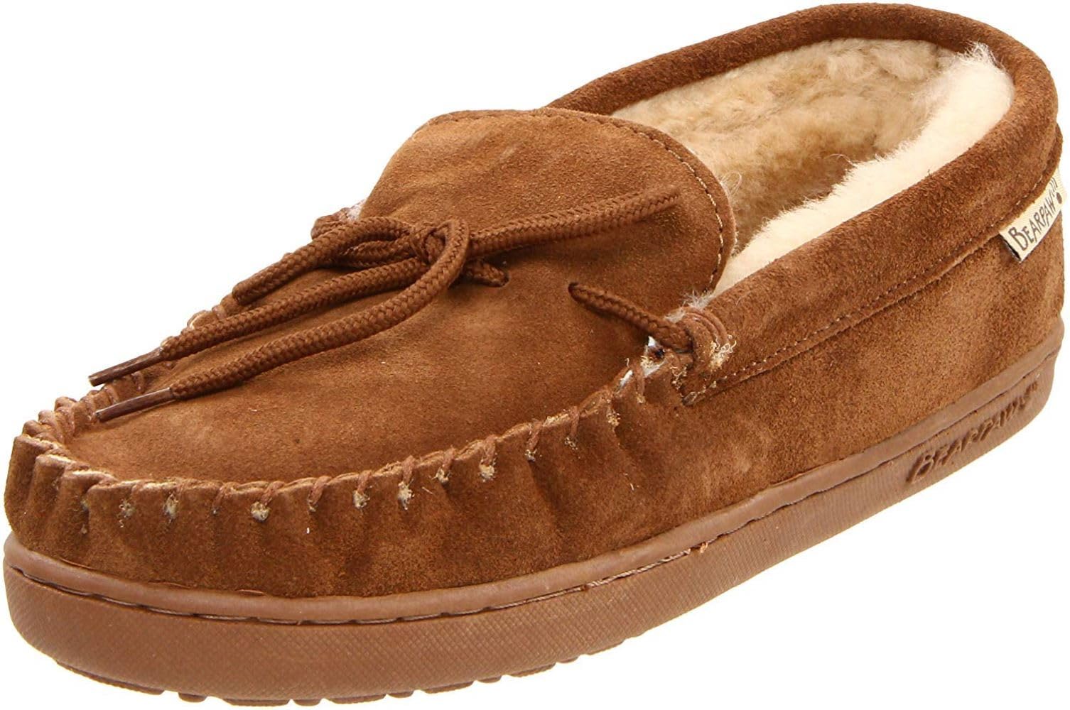 BEARPAW Men's Moc II Wide Hickory Size 10 | Men's Slipper | Men's Shoe | Comfortable & Lightweight