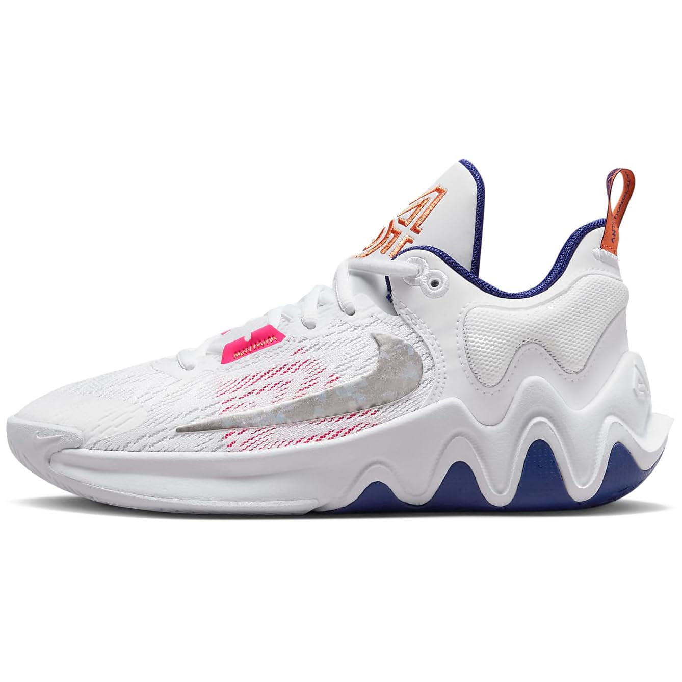 Nike Giannis Immortality 2 Boys DQ1943-102 (White/Multi-Color-DEEP Roy), Size 5.5
