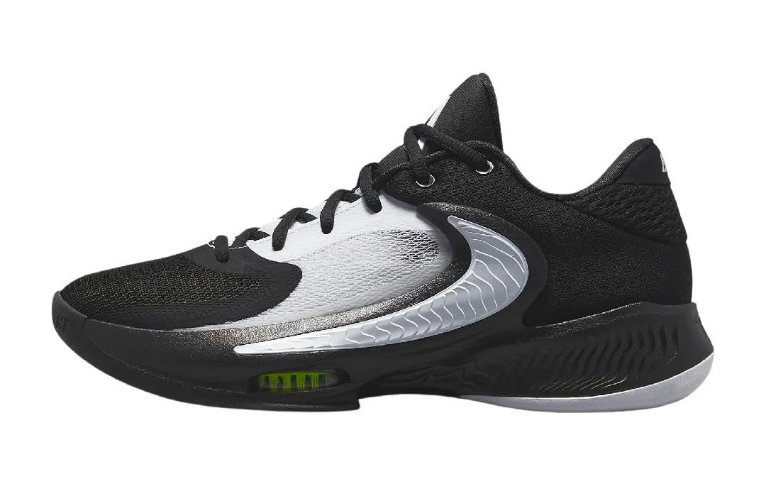 Nike Men's Zoom Freak 4 Basketball Shoes (Black/Black/White, us_Footwear_Size_System, Adult, Men, Numeric, Medium, Numeric_10)