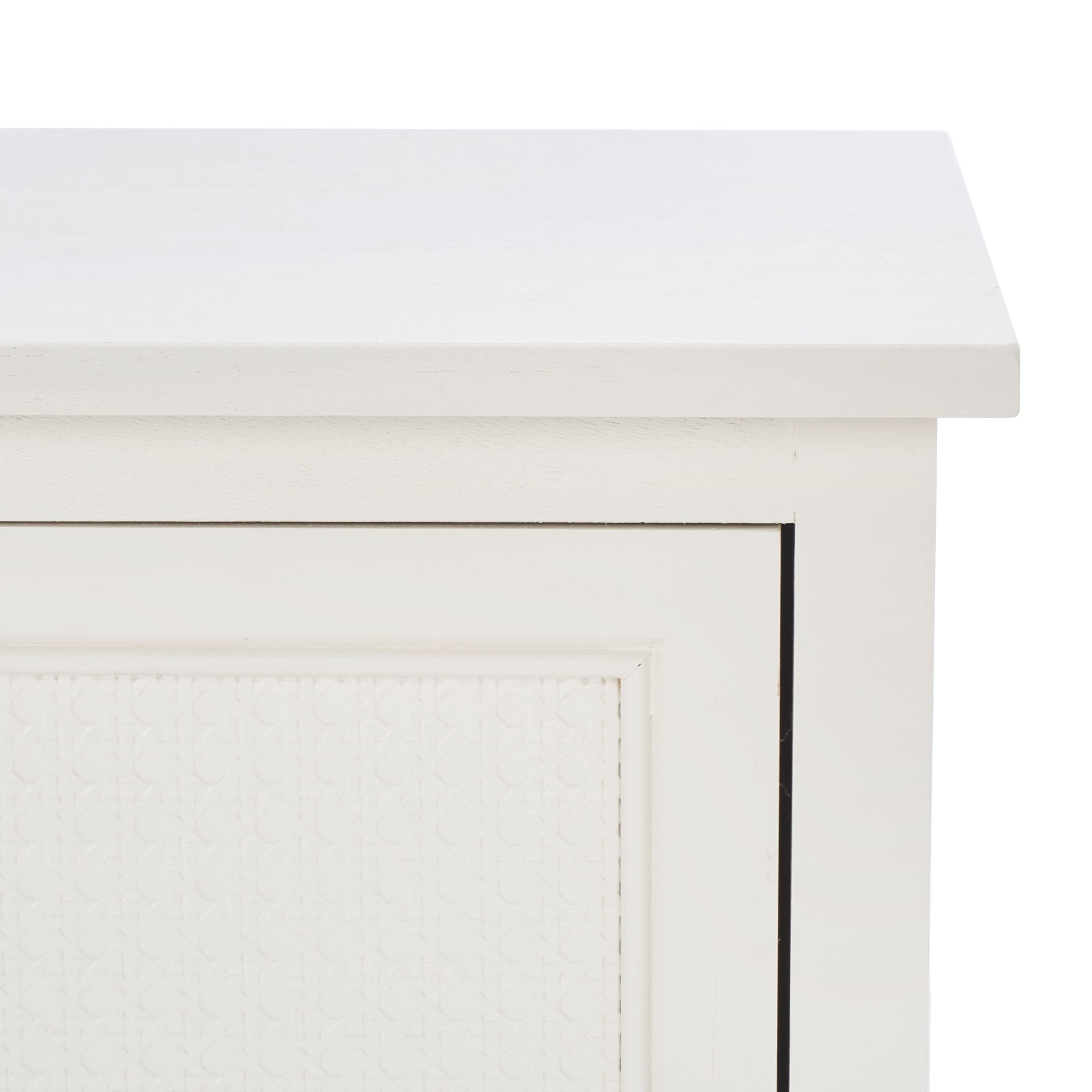 SAFAVIEH Home Collection Haines White 2-Door 1-Shelf Entertainment Media Stand up to 55" Flatscreen TV