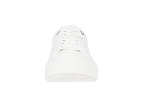 Steve Madden Women's Catcher Sneaker, White Black, 8.5