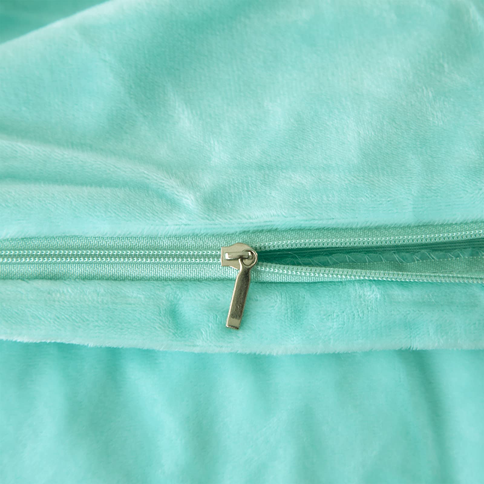 EMME Plush Shaggy Duvet Cover Set Twin Size Fluffy Fuzzy Comforter Cover Set for Twin Bed 2 Pieces Luxury Soft Bedding Duvet Covers (Aqua, Twin)