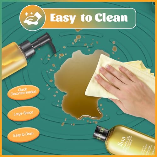 Sifxouped Under Sink Mat Waterproof Kitchen Sink Mats Sturdy Protectors 22"x34" for Bathroom Excellent Fit Easy to Clean (Green)