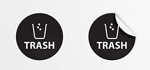 Luloop Designs - Recycle Trash Compost Stickers for Cans, Compost Bin, Recycle Bin, Metal Trash Can or Plastic Trash Can at Home, Kitchen or Office (5 x 5 Inches) - Premium Vinyl Sticker
