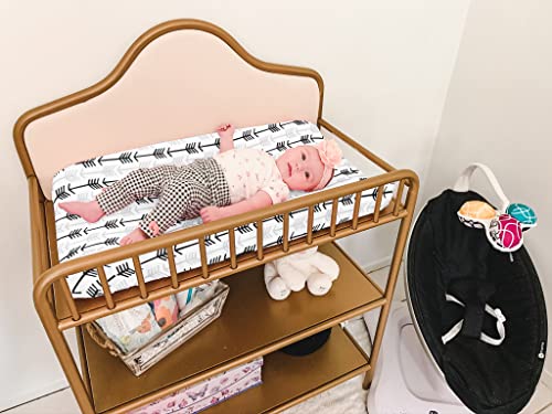Changing Pad Cover – Baby Changing Pad Covers 4 Pack – Boy or Girl Changing Pad Cover – Pure Jersey Machine Washable Black and White Changing Table Cover – Diaper Changing Pad Cover Sheets