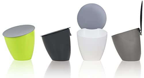 MEPAL, CALYPSO Waste Bin with Lid, Ideal for Compost, Airtight, Compact, BPA Free, Nordic Green, Holds 2210ml|74.4 oz, 1 Count