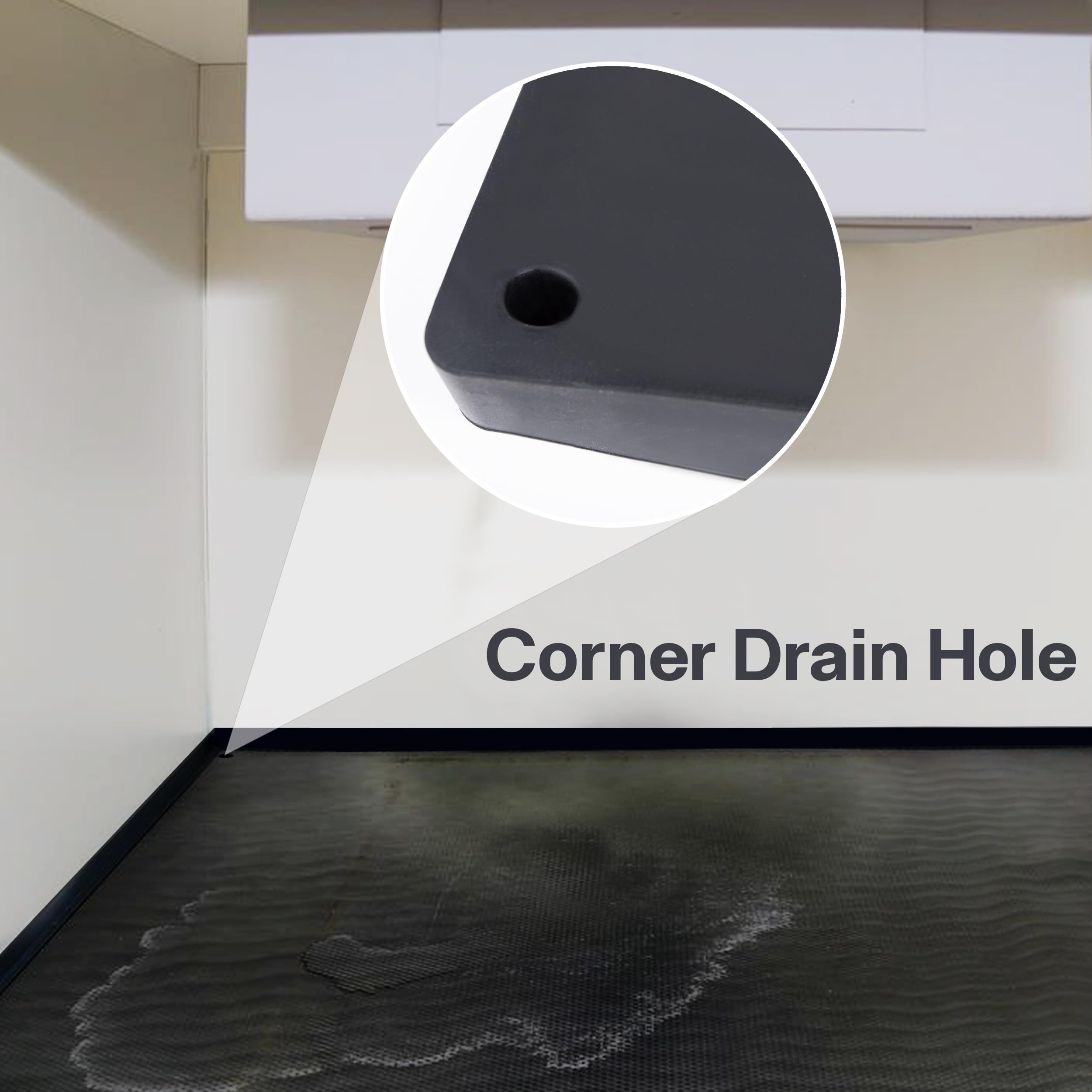 Under Sink Mat - Flexible & Strong Design Silicone Sink Liner Mat - Protectors for Kitchen & Bathroom - Thick Under Sink Drip Tray with Lip to Catch Water, Slip Resistant and Non-Adhesive - White