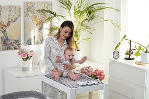 Changing Pad Cover – Baby Changing Pad Covers 4 Pack – Boy or Girl Changing Pad Cover – Pure Jersey Machine Washable Black and White Changing Table Cover – Diaper Changing Pad Cover Sheets