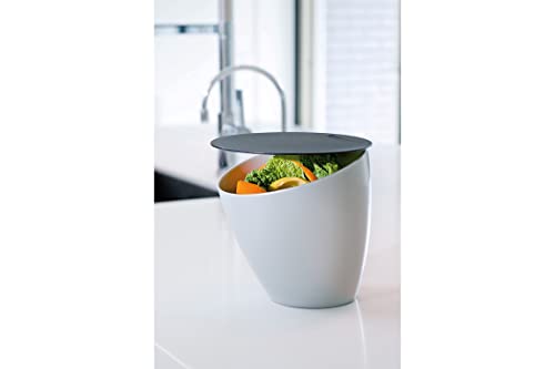 MEPAL, CALYPSO Waste Bin with Lid, Ideal for Compost, Airtight, Compact, BPA Free, Nordic Green, Holds 2210ml|74.4 oz, 1 Count