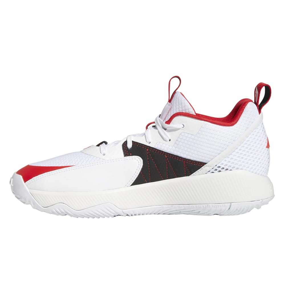 adidas Unisex Dame Extply 2 Basketball Shoe, White/Vivid Red/Dash Grey, 10 US Men