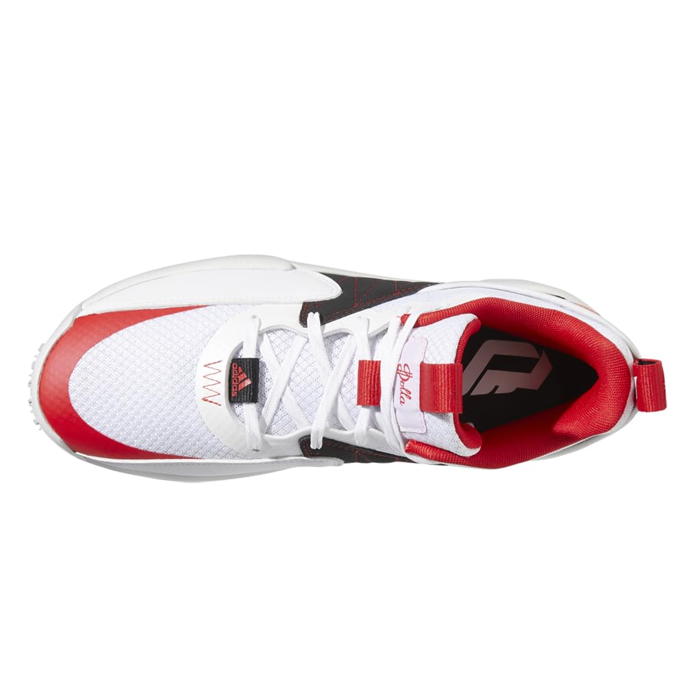adidas Unisex Dame Extply 2 Basketball Shoe, White/Vivid Red/Dash Grey, 10 US Men