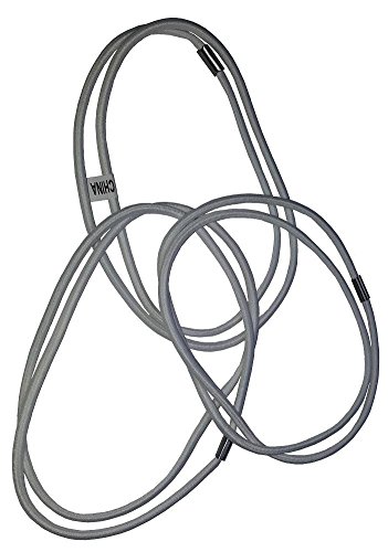 Trash Can Bands Set of 3 - Grey with Metal Connector, Holds 13 to 33 Gallon Trash Bag - Durable Elastic Garbage Bag Band for Indoor and Outdoor Use - Waste Basket Rubber Bands For Round & Square Bins