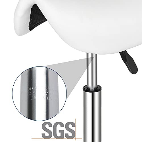 Salon Stool, Rolling Stools With Wheels, Swivel Tattoo Stool Chair, Adjustment Massage Spa Drafting Salon Work Office Hydraulic Saddle Stools With Foot Rest, Lash Tech Chair,For Barbershop Office (13)
