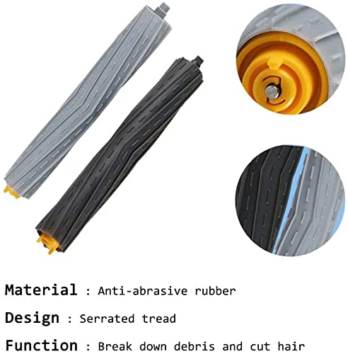 Replacement Parts Compatible with iRobot Roomba 960 980 981 985 900 Series,890 880 805 860 870 871 800 Series Vacuum Cleaner accessories kit (6 Filter,2 Rubber Brushes,6 Side Brush,Screws)
