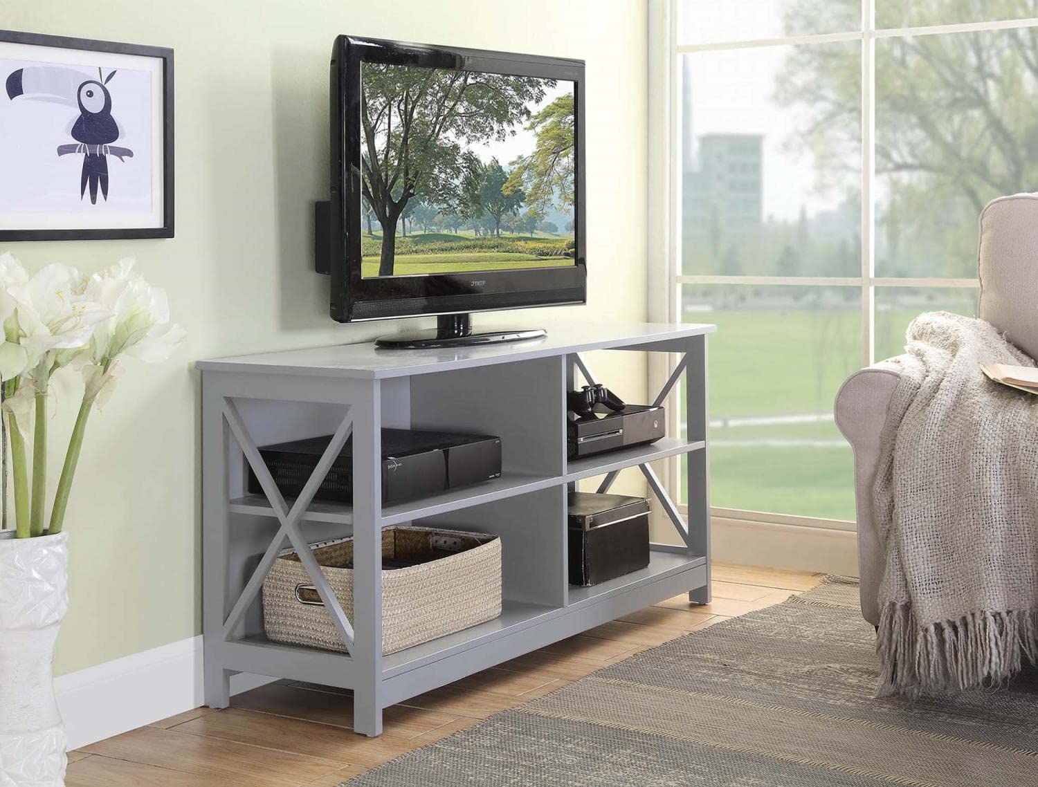 Convenience Concepts Oxford TV Stand, Gray