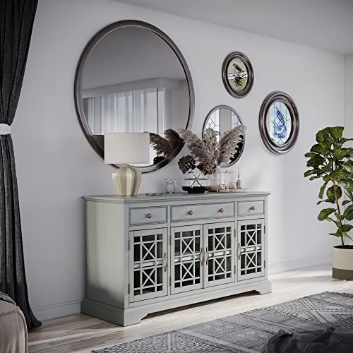 Jofran 375-60 Craftsman 60" Media Unit, 60"W X 19"D X 32"H, Earl Grey Finish, (Set of 1), 60''