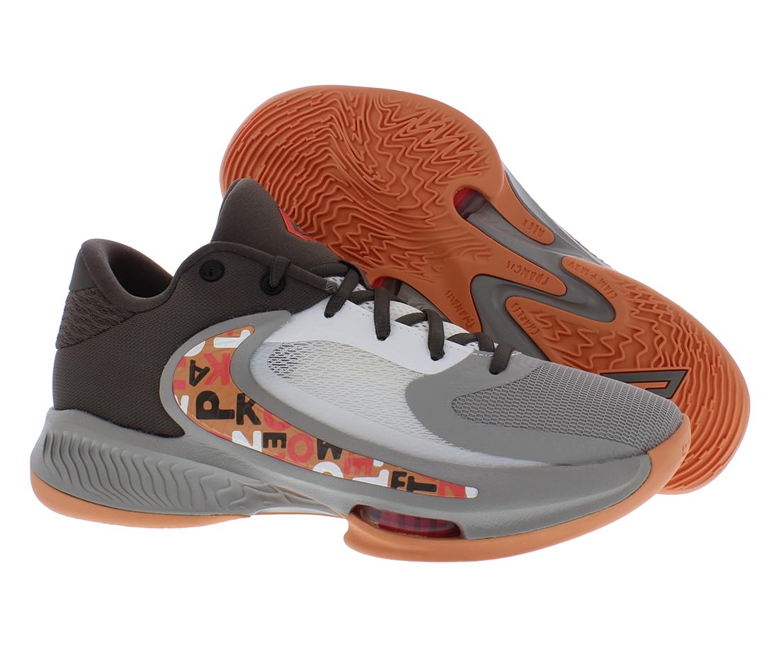 Nike Freak 4 Men's Basketball Shoes (Ironstone/Cobblestone/Sail/Orange Trance, us_Footwear_Size_System, Adult, Men, Numeric, Medium, Numeric_10)