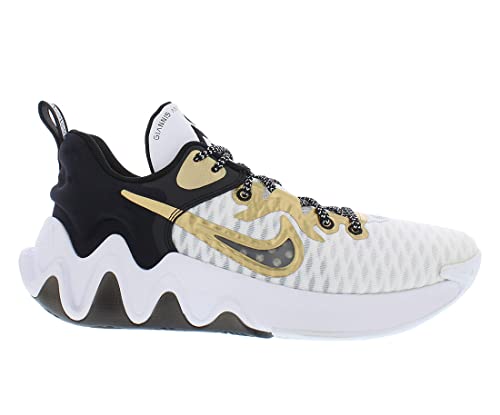 Nike Men's Giannis Immortality Athletic Basketball Shoes (White/Metallic Gold-Black, us_Footwear_Size_System, Adult, Men, Numeric, Medium, Numeric_14)