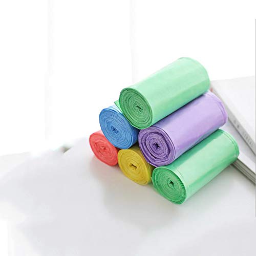 CoCocina 25 Rolls Clear Trash Bag Garbage Bags Liners Bags Strong Bags for Kitchen Bathroom Office - Yellow