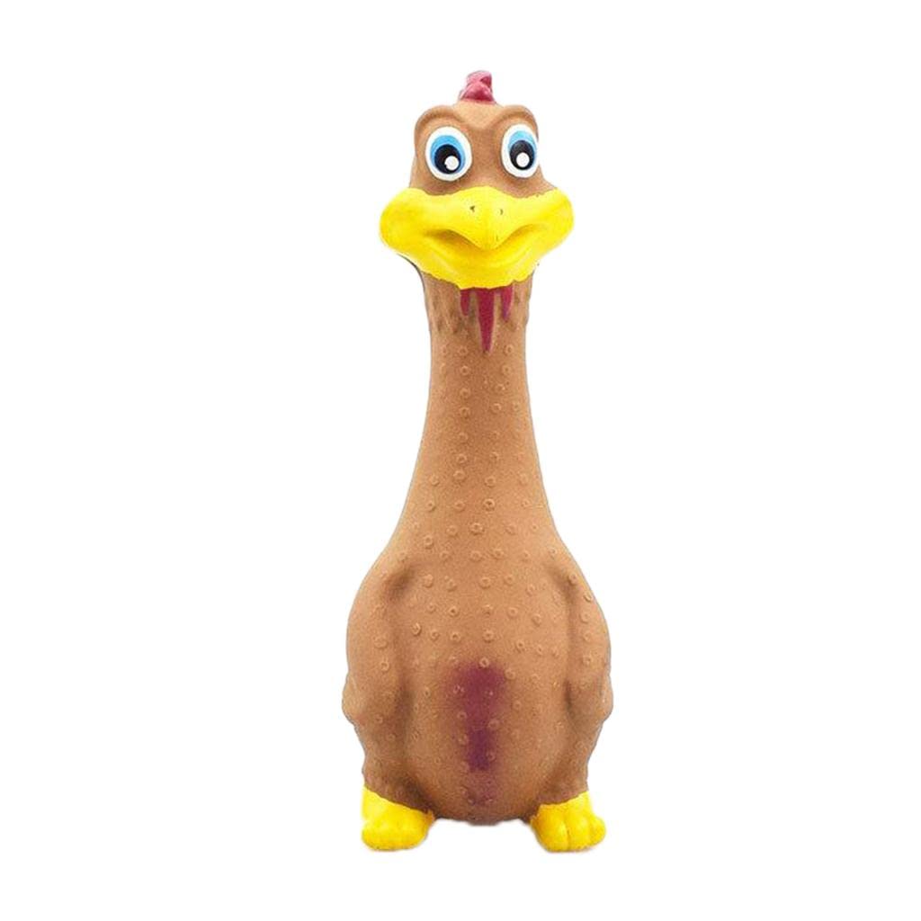 KLKCMS 2Pcs Screaming Chicken, Latex Rubber Squaking Chicken Toy Novelty Rubber Chicken Ducks for Kids and Dogs, Rubber Chickens Dog Chew Bite Toys