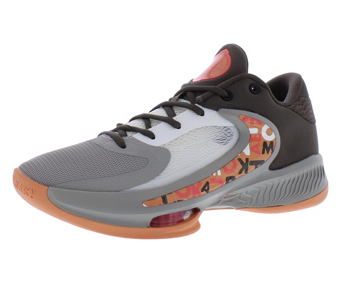 Nike Freak 4 Men's Basketball Shoes (Ironstone/Cobblestone/Sail/Orange Trance, us_Footwear_Size_System, Adult, Men, Numeric, Medium, Numeric_10)