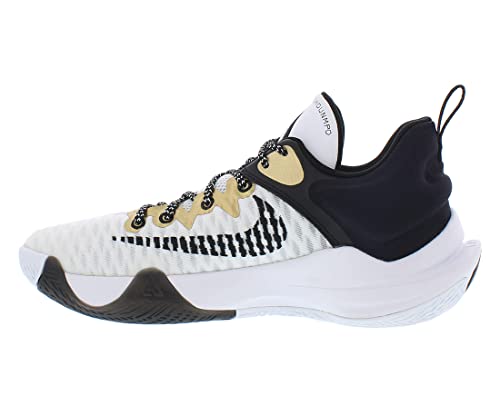 Nike Men's Giannis Immortality Athletic Basketball Shoes (White/Metallic Gold-Black, us_Footwear_Size_System, Adult, Men, Numeric, Medium, Numeric_14)