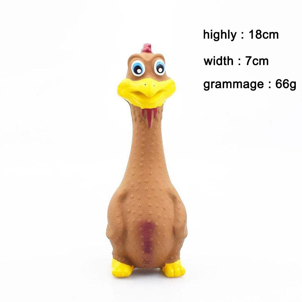 KLKCMS 2Pcs Screaming Chicken, Latex Rubber Squaking Chicken Toy Novelty Rubber Chicken Ducks for Kids and Dogs, Rubber Chickens Dog Chew Bite Toys
