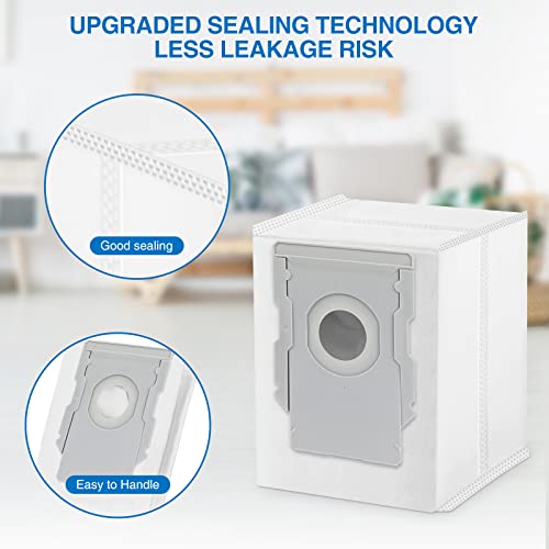 10 Pack Vacuum Bags for irobot Roomba bags i &S& j Series, Replacement for irobot Roomba i7 i7+(7550), i3+EVO(3550) i1+ i4+ i6+ i8+ s9(9150) s9 Plus(9550) j7+(7550) All Automatic Dirt Disposal Bags