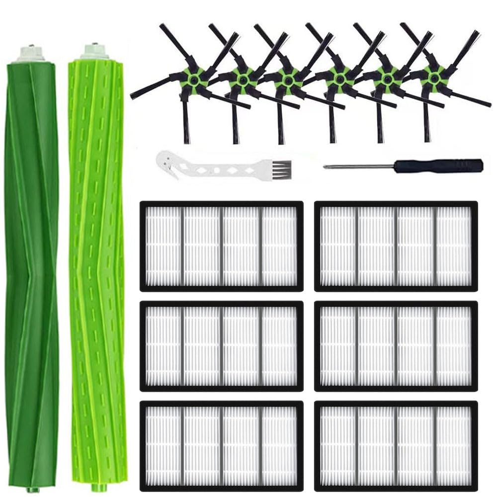 MIXEAL Replacement Parts Kit Compatible with Roomba s9(9150),s9+(9550),s Series Vacuum Cleaner.Pack of 1 Set of Multi-Surface Rubber Brushes,6Side Brushes,6 Filters,2 Tools …