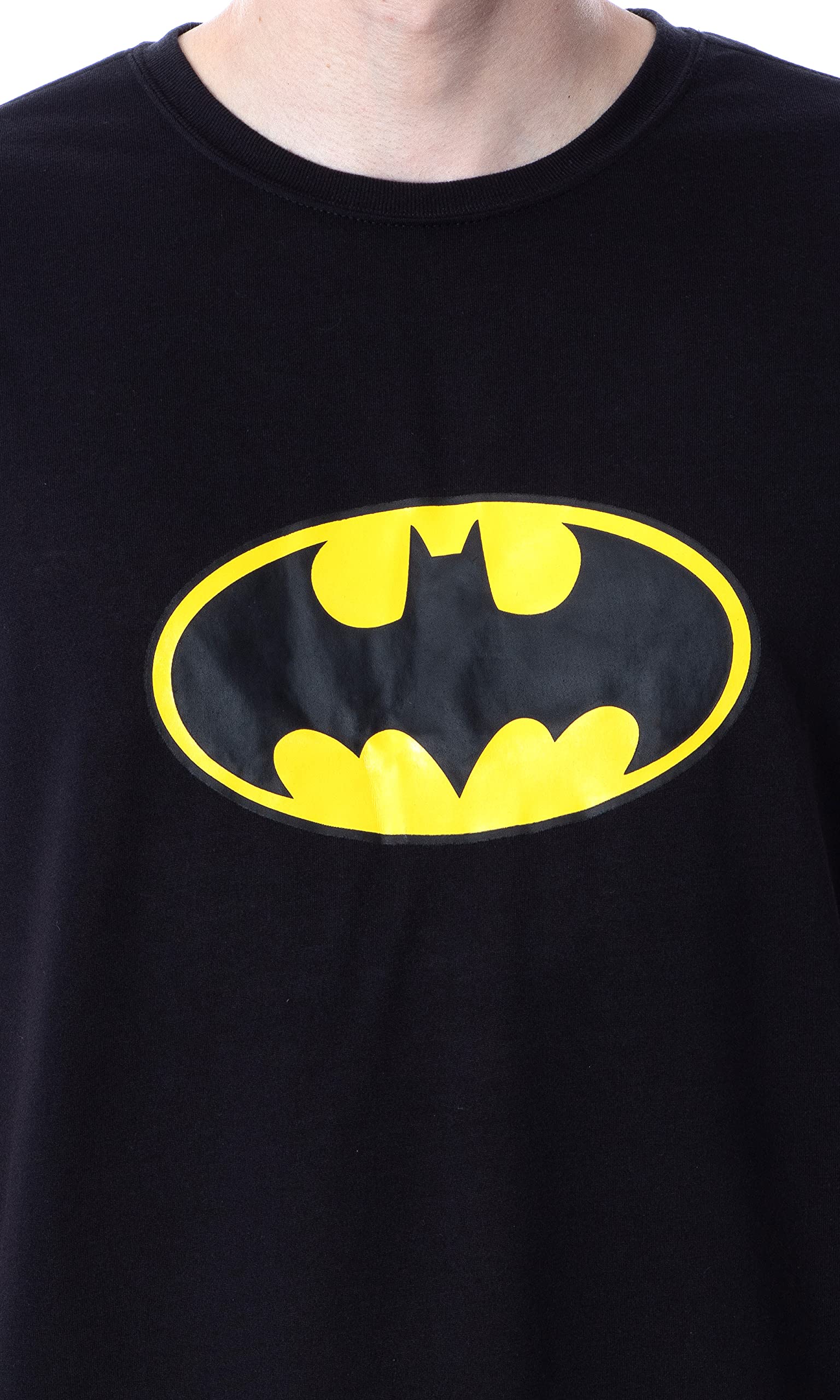 DC Comics Mens' Batman Logo Short Sleeve Shirt Pajama Short Set (XX-Large) Black
