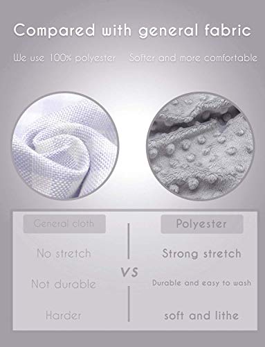 Baby Changing Pad Cover, Super Soft Minky Dot Diaper Changing Table Covers for Baby Girls and Boys, Ultra Comfortable, Safe for Babies, Fit 32"/34'' x 16" Pad (Gray)