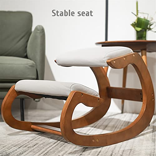 XMSM Posture Correction Kneeling Chair Ergonomic for Office, Kids Angled Seat Learning Rocking Office Chair Knee Stool for Relief Men & Women, Teenager Hunchback,Poor Posture, Kyphosis, Etc