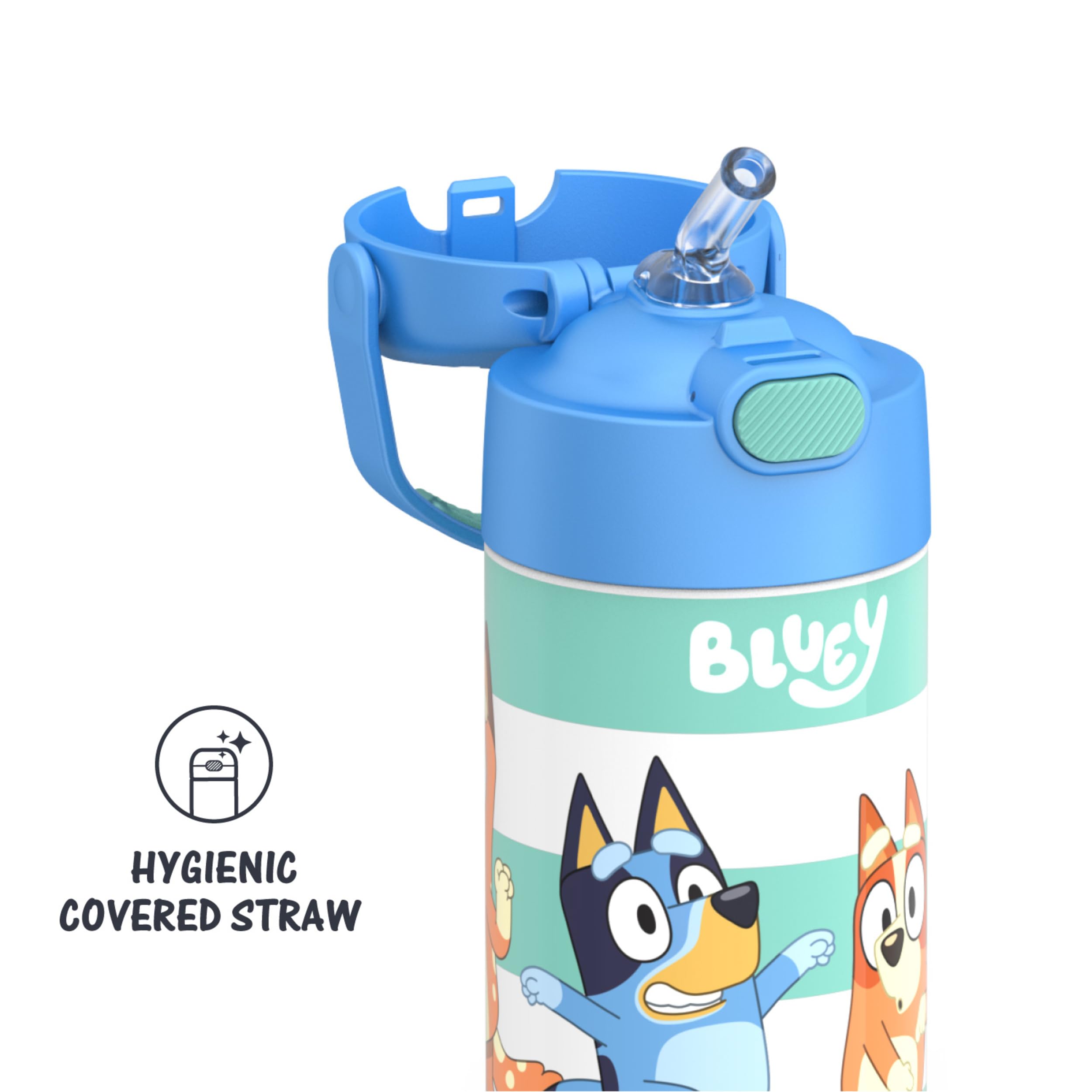 THERMOS FUNTAINER 12 Ounce Stainless Steel Vacuum Insulated Kids Straw Water Bottle Bundle (2 pieces)