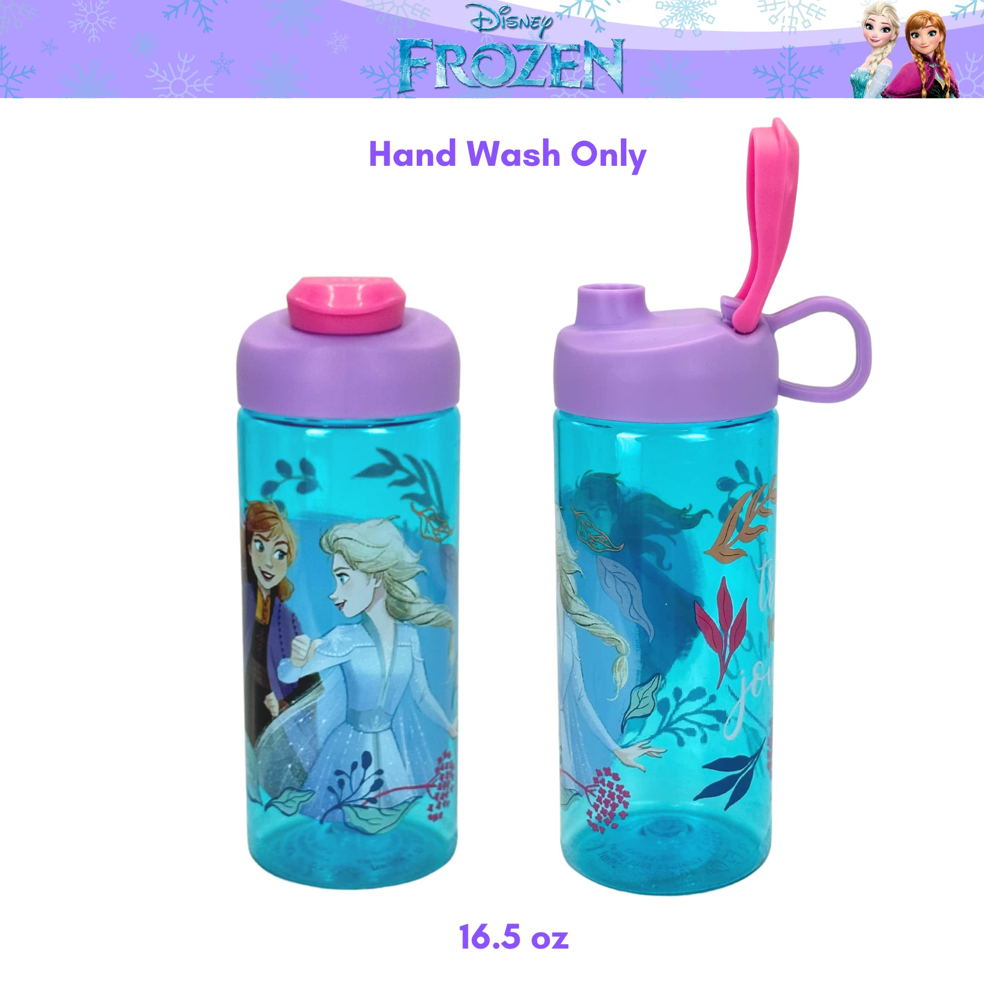 Disney Frozen 2 Lunch Box with Water Bottle Set- Kids Soft Insulated Lunch Bag for Girls and Boys