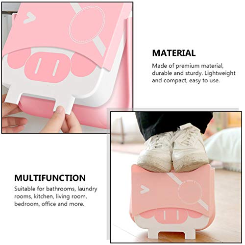 Cabilock Kitchen Hanging Trash Can Small Foldable Waste Bins Hanging Cabinet Trash Can Home Wall Bedroom Office Car Waste Container (Pink)