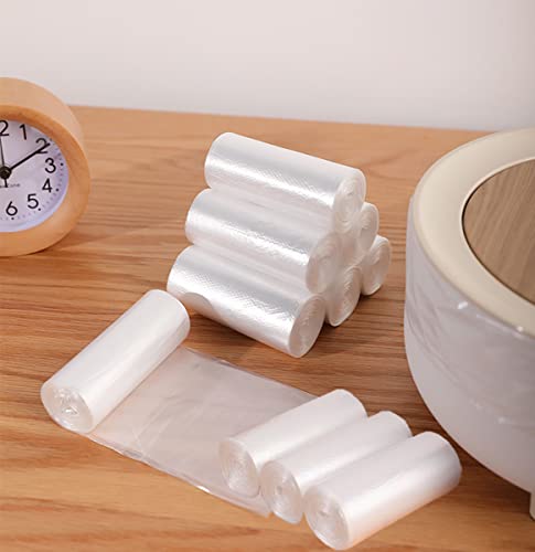Small Clear Trash BagsοΌSmall Garbage Bags 0.52 GallonοΌBathroom Trash Can Bin Liners, Small Plastic Bags for Bathroom Bedroom Office Garbage CanοΌWhite 10)β¦