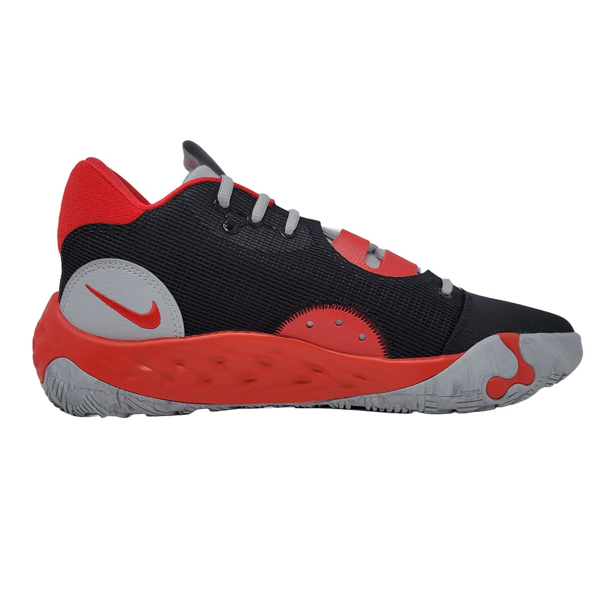 Nike PG 6 Paul George Men's Basketball Shoes, Black/Wolf Grey-University Red, 9 M US