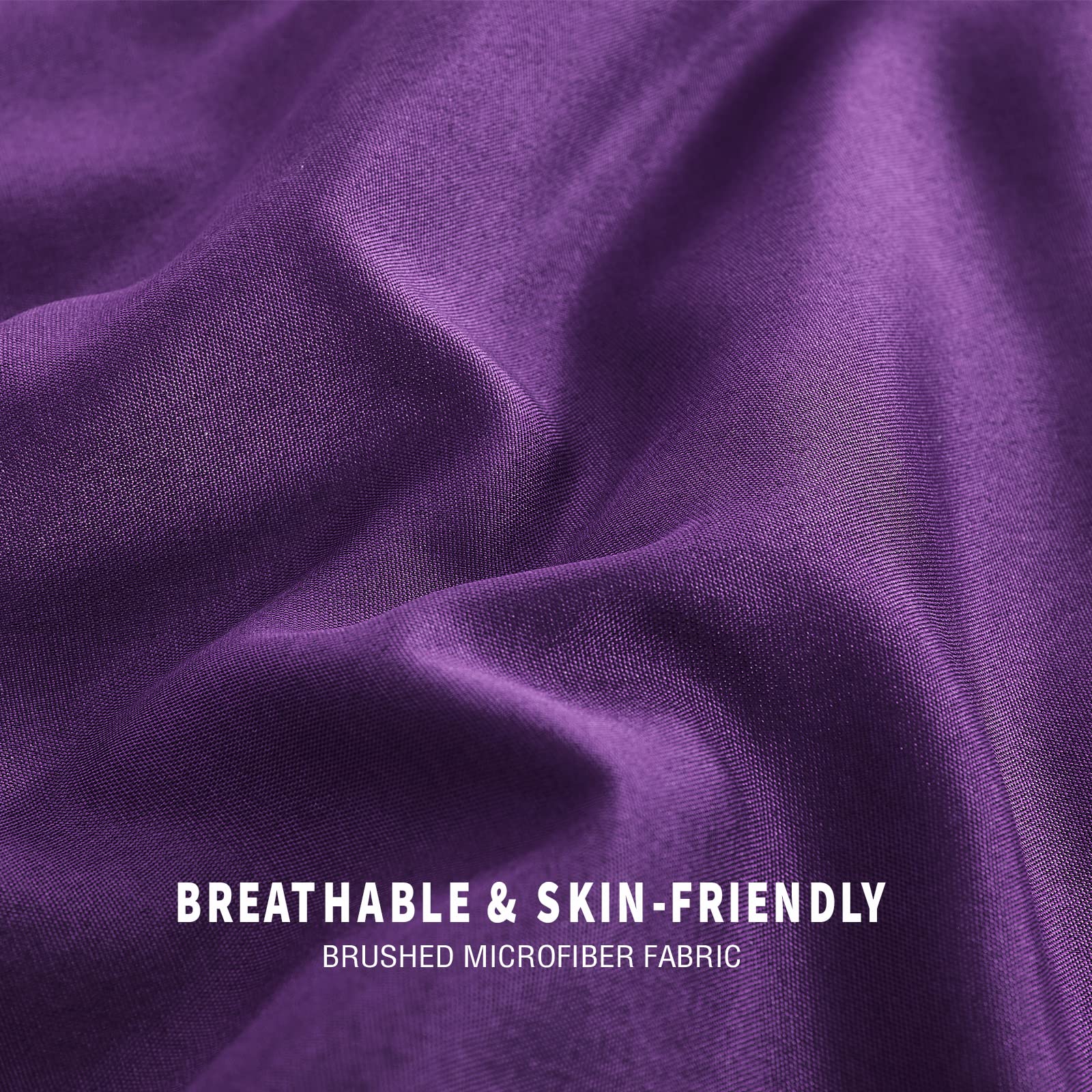 Exclusivo Mezcla Lightweight Reversible 2-Piece Comforter Set All Seasons, Down Alternative Comforter with 1 Pillow Sham, Twin Size, Deep Purple/Lilac