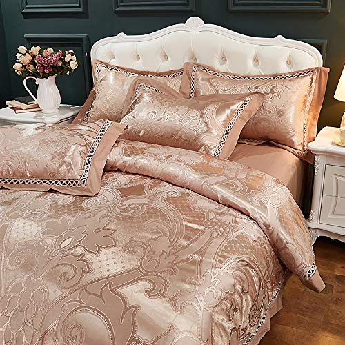 Bedding Set King Size Silk Duvet Covers King Size Bedding Set King Size Gold Luxury Cotton Double Twin King Size Bed Duvet Covers Luxury Satin Jacquard Duvet Covers Set European Style