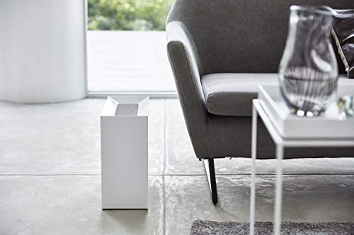 Yamazaki Home Modern Garbage Waste Basket with Handle | Plastic | Trash Can, One Size, White