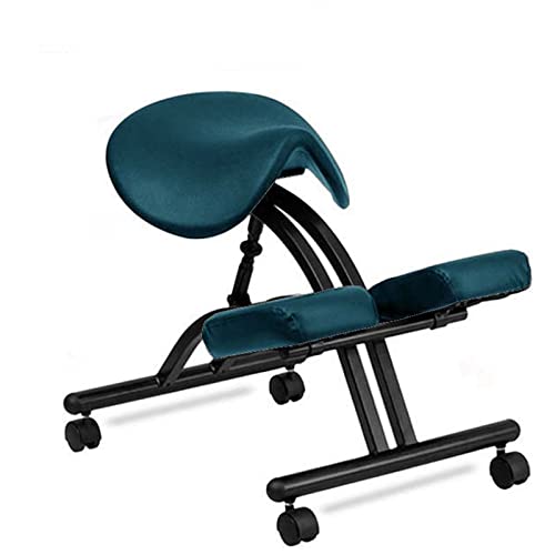 JCHHOME Ergonomic Kneeling Chair, Fully Adjustable Mobile Office Seating Improve Posture to Relieve Neck & Back Pain Easy Assembly Use in Home, Office, or Classroom,Green