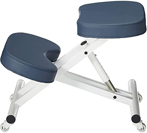 Master Massage Steel Kneeling Chair,Adjustable Height Posture Stool Posture Chair,Kneeling Office Chair,Ergonomic Kneeling Chair Prefect for Home, Office & Meditation (Royal Blue)