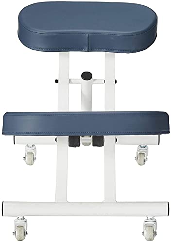 Master Massage Steel Kneeling Chair,Adjustable Height Posture Stool Posture Chair,Kneeling Office Chair,Ergonomic Kneeling Chair Prefect for Home, Office & Meditation (Royal Blue)