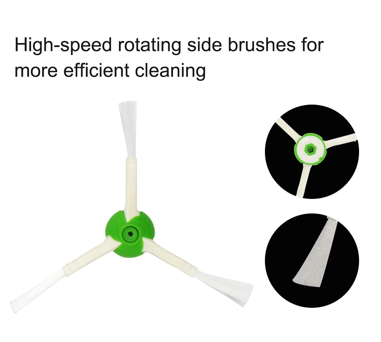 MZY LLC Replacement Parts for iRobot Roomba i7 i7+ i2 i3 i3+ i4 i4+ i6 i6+ i8 i8+/Plus j7 j7+ E5 E6 E7, I, E & J Series Vacuum Cleaner, 2 Set Rubber Brushes, 8 HEPA Filters and 8 Side Brushes